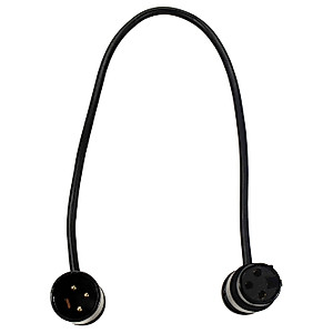 HQRP 2-Pack 3-Pin XLR Female to 3-Pin XLR Male Adjustable-Angle Low-Profile Cables Compatible with Sound Devices 302, 552, 633, 688, 788T Mixer/Recorder