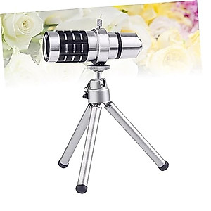 Abaodam Phone Stand Tripod Video Tripod cortinas inteligentes telephoto Lens Telephone Camera Lens kit 9 in 1 Cell Phone Video Lens Zoom Telescope Lens 12X Mobile Phone Lens Clip-on Suite