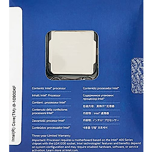 Intel Core i9-10900KF Desktop Processor 10 Cores up to 5.3 GHz Unlocked Without Processor Graphics LGA1200 (Intel 400 Series chipset) 125W