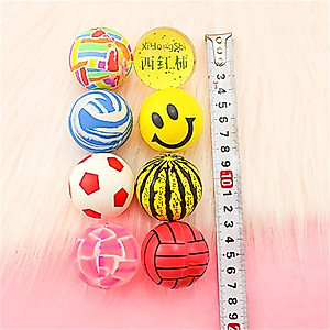 REBABA 1 Piece Bouncy Ball, Funny Colorful High Bouncing Balls for Game Prizes, Birthday Gift, Party Favors and Vending Machines