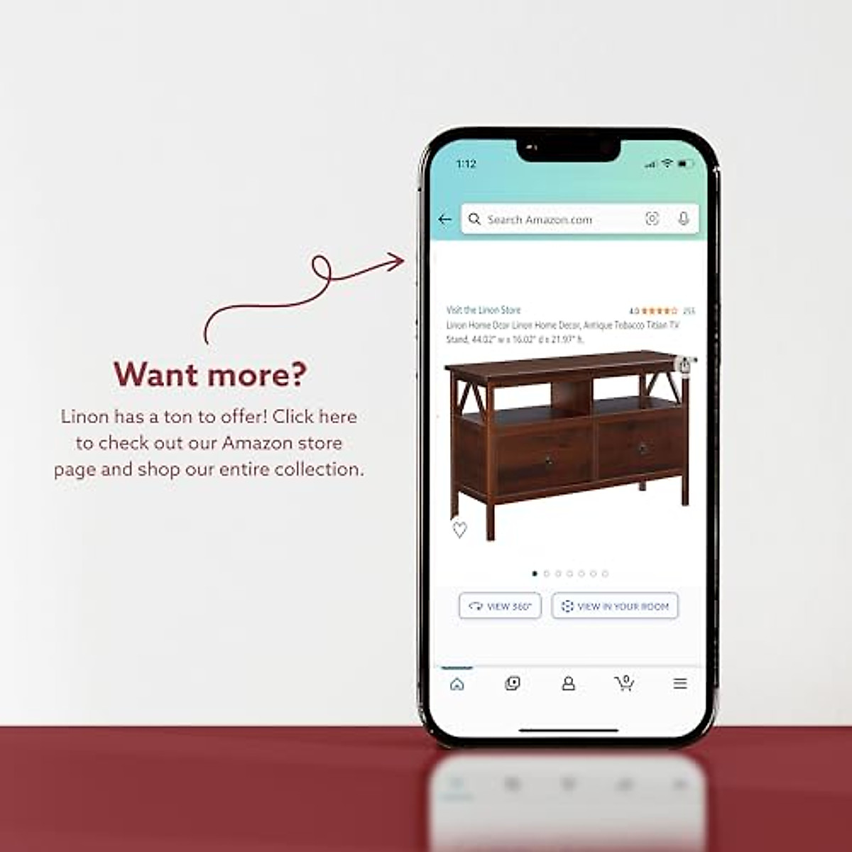 Linon Titian Driftwood TV Stand