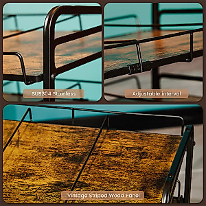 HOYRR Can Storage For Pantry,Can storage,Can Organizer,Rustic farmhouse style Can Organizer For Pantry,Wood Can Organizer For Pantry,Can Organizer For Pantry can store up to 36 cans.（Pack of 1）