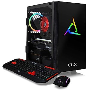 CLX Set Gaming Desktop - AMD Ryzen 5 5600X 3.7Ghz 6-Core Processor, 32GB DDR4 Memory, GeForce RTX 3070 8GB GDDR6 Graphics, 480GB SSD, 3TB HDD, WiFi, Windows 10 Home 64-bit