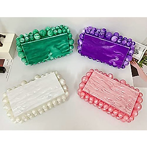 Solyinne Womens Clutch Purse Evening Bag Envelope Acrylic Evening Clutch Bridal Wedding Party Club Purses Handbags