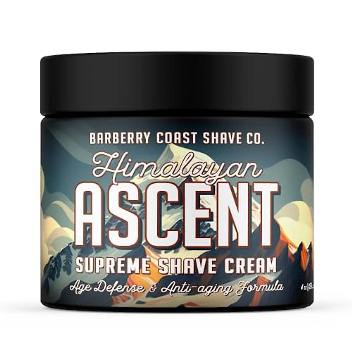 Himalayan Ascent Shaving Cream for Men - Scent: Blue Pine, Indian Cedar, Amber, Sandalwood, Mandarin - Made with Shea Butter, White Tea & All Natural Ingredients