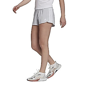 adidas Women's Pacer 3-Stripes Woven Shorts, Halo Blue, XX-Large