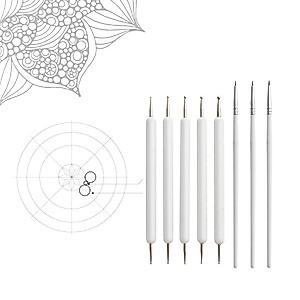 16pcs Dotting Pen Tools Set For Rock Painting Pottery Clay Modeling Art