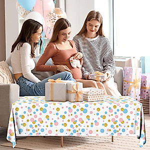 Dydamud Gender Reveal Decorations Disposable Tablecloth, 3Pcs Gender Reveal Table Cloths Baby Shower Table Cover for Boy or Girl Gender Reveal Party Decorations Supplies