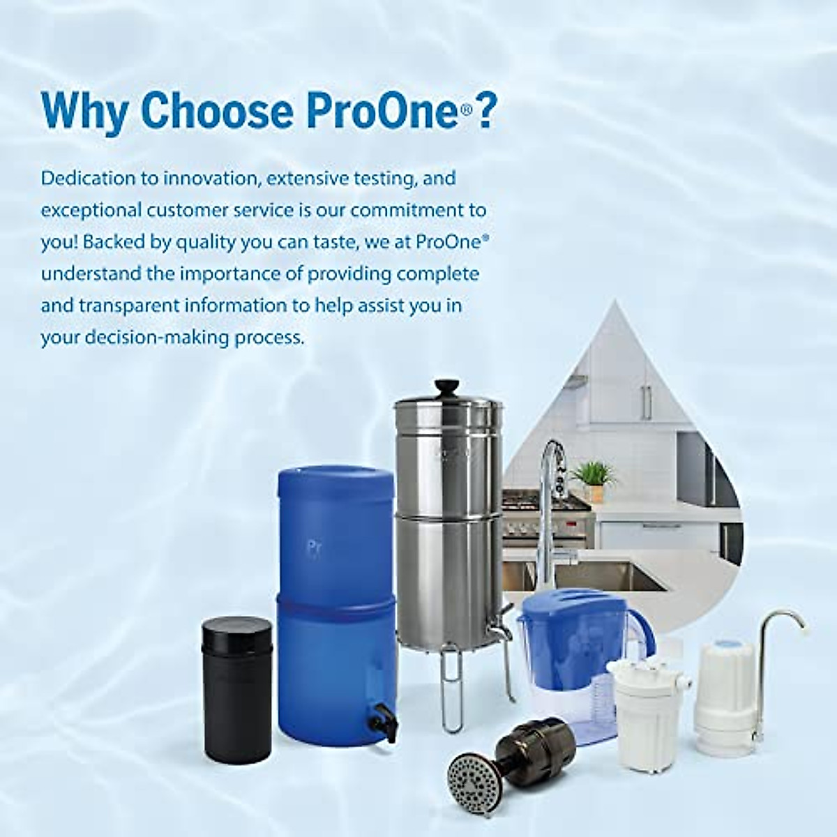 ProOne ProMax Chrome Shower Filter with 5-Function Massage Settings, Filtering, High-Pressure Shower Head to Remove Chlorine, Lead, and More