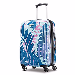 American Tourister Moonlight Hardside Expandable Luggage with Spinner Wheels, Palm Trees, Carry-On 21-Inch