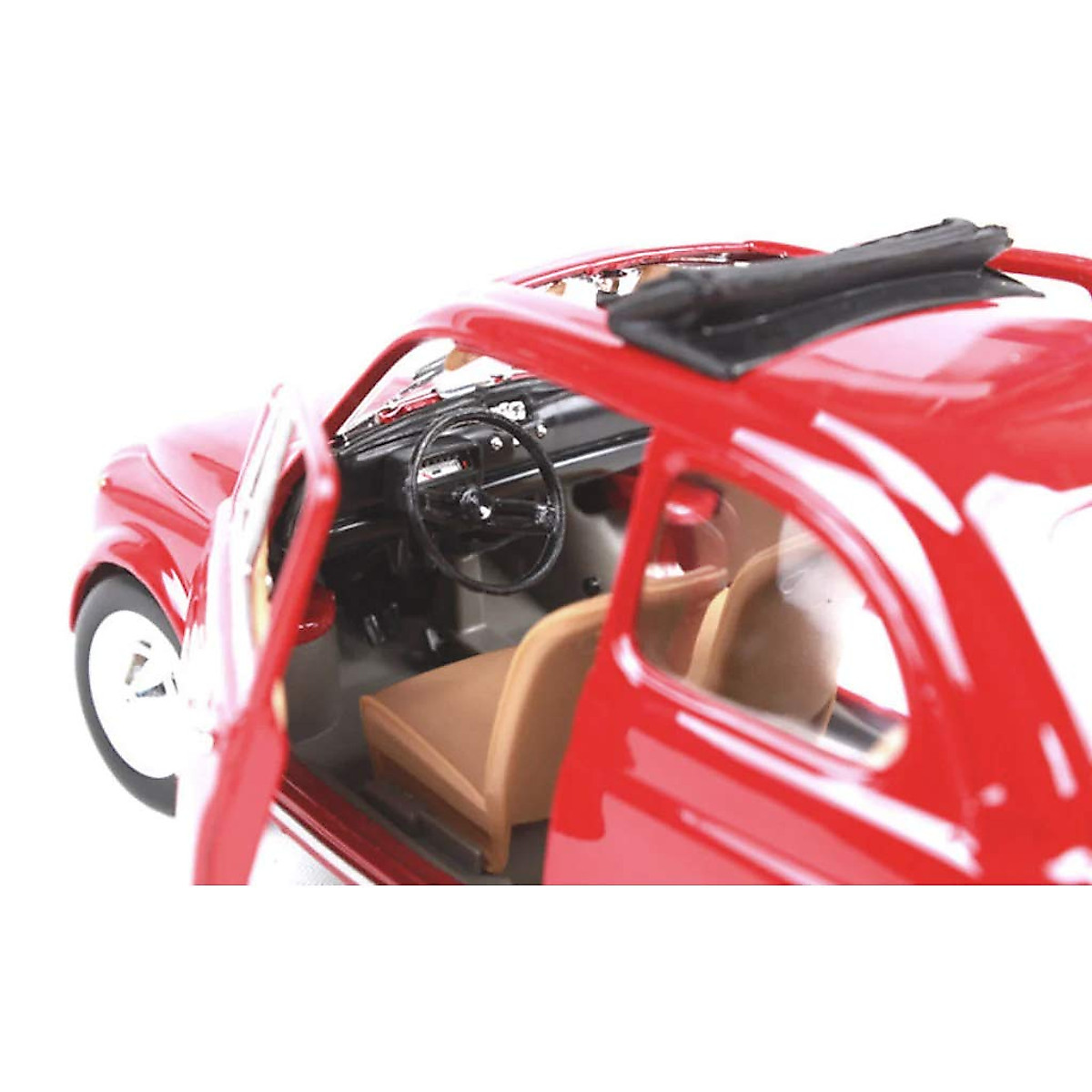 Bburago B18-22099 Fiat 1:24 1968 500L, Assorted Colours