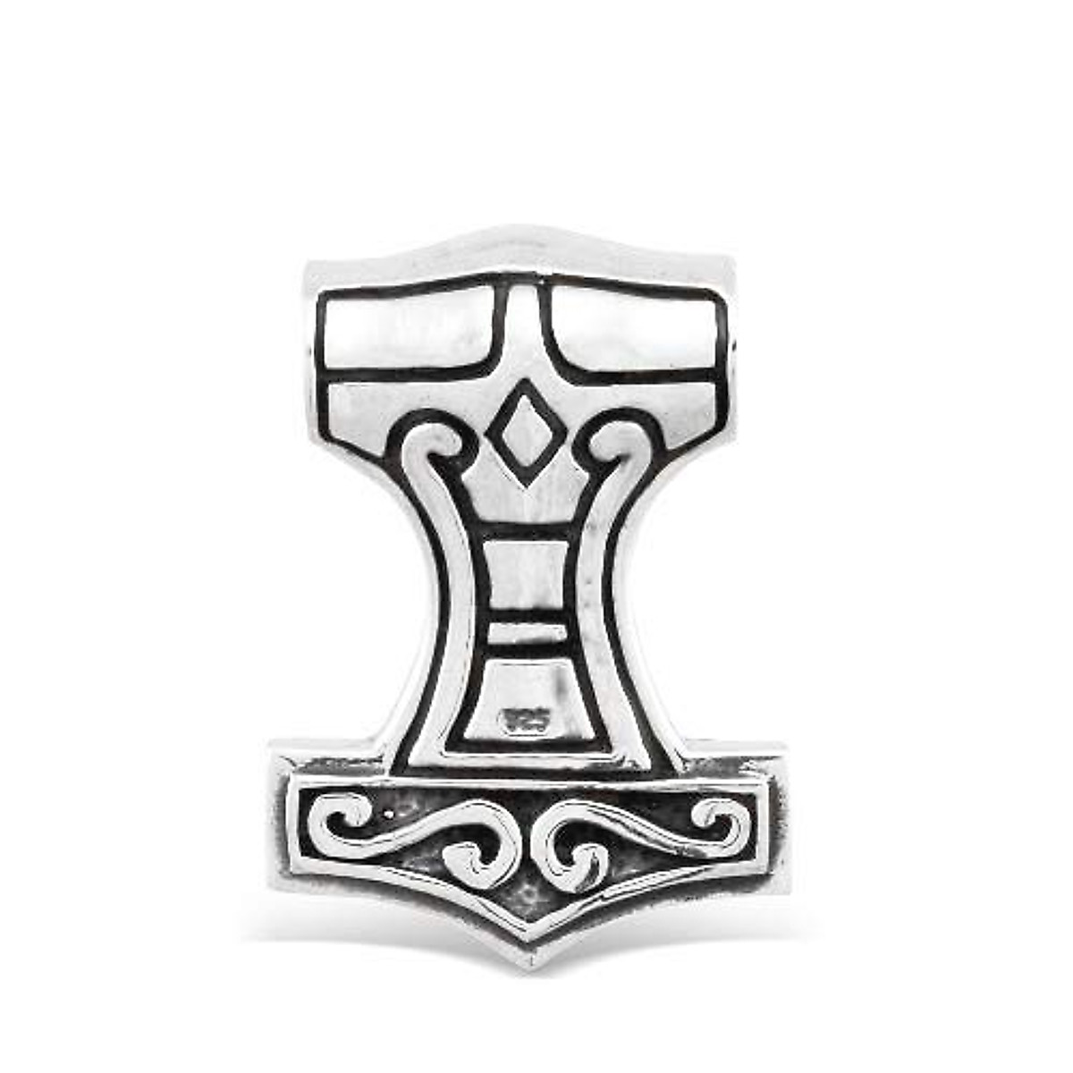 WithLoveSilver 925 Sterling Silver Trinity Celtic Viking Amulet Hammer of Thor (Mjolnir) Pendant
