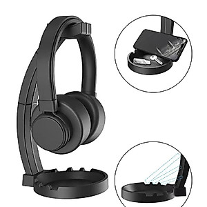 Multi-Funtions Headphone Stand Headset Holder for SteelSeries arctis 9X & arctis pro & arctis 7 Gaming Headset and Others (Black)