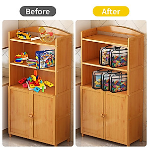 8 Packs Large Clear Toy Storage Bags, Reusable PVC Organizing Bags, zipper bags for organizing,Clear Zippered Blocks Bag Set,Waterproof Toy Storage Bags for Zipper,Puzzle, Kids Books,Board Games