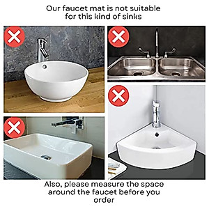 Sink Splash Guard | Silicone Faucet Mat | Handle Drip Catcher Tray | Sink Protectors for Kitchen Sink | Water Splash Guard Behind Faucet | Soap Dish Holder for Kitchen Bathroom Sinks (Grey, Large)
