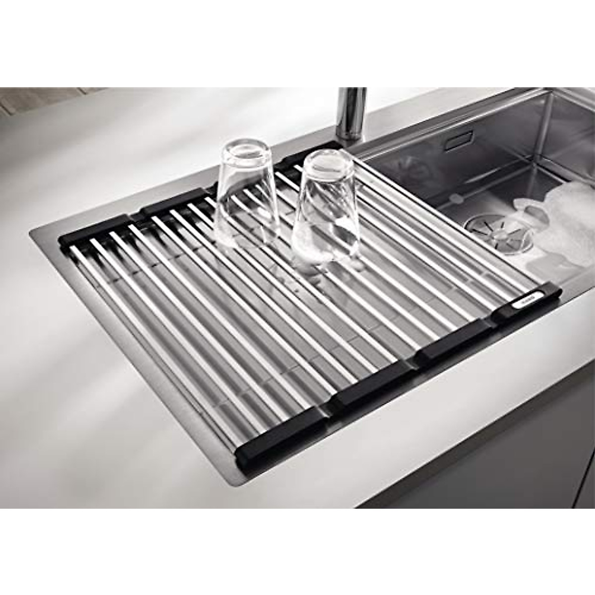 BLANCO 238483 Folding mat, 440 mm, Black/Silver