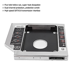5 Hole to 2 Hard Drive Tray. HDD SSD Enclosure for Laptop