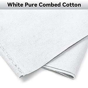 Caydo 20 by 60-Inch White Cotton Fabric Natural Cotton Fabric 100% Cotton Fabric for Embroidery Sewing and Garments Craft