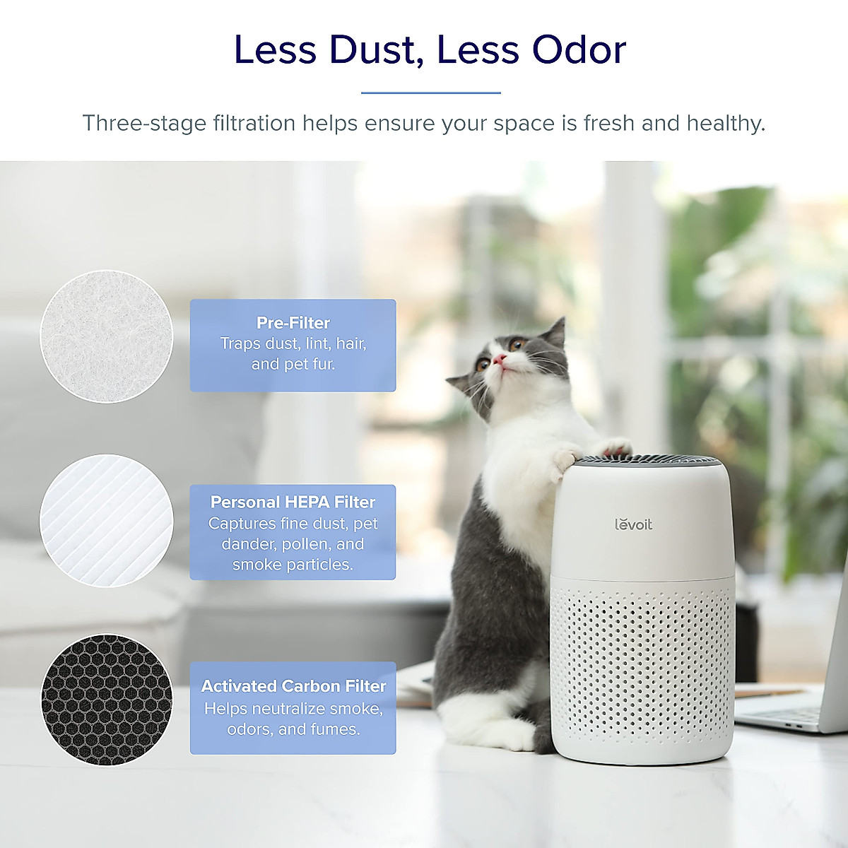 LEVOIT Smart Humidifier (Dual 200S) and Air Purifier (Core Mini) Bundle for Bedroom and Home