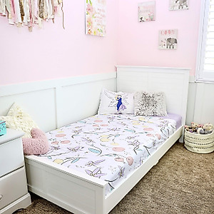 JumpOff Jo - 3-Piece Kids Twin Bed Sheet Set - Super Soft Durable Hypoallergenic, Breathable, Microfiber Polyester - Themed Bedding for Toddler Beds & Twin Beds - Fairy Blossom