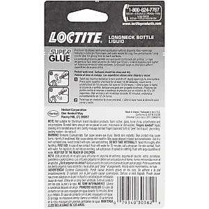Loctite Super Glue Liquid Longneck Bottle, 0.35 Oz, 2, Bottle