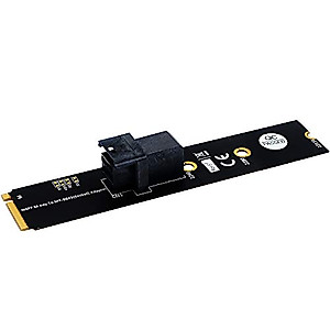 Mini Pcie to Pcie Adapter M.2 Module with Mini-SAS HD (SFF-8643) 36-Pin Connector for U.2 (SFF-8639) NVMe SSD (Upward miniSAS) - Support Intel 750 2.5-inch U.2 SFF SSD