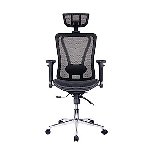 Techni Mobili Mesh Office Chair, Black