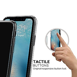 iPhone Xs/X Case, Luvvitt Clear View Case with Hybrid Scratch Resistant Back Cover and Shock Absorbing Bumper for Apple iPhone Xs/X (2017-2018) - Crystal Clear