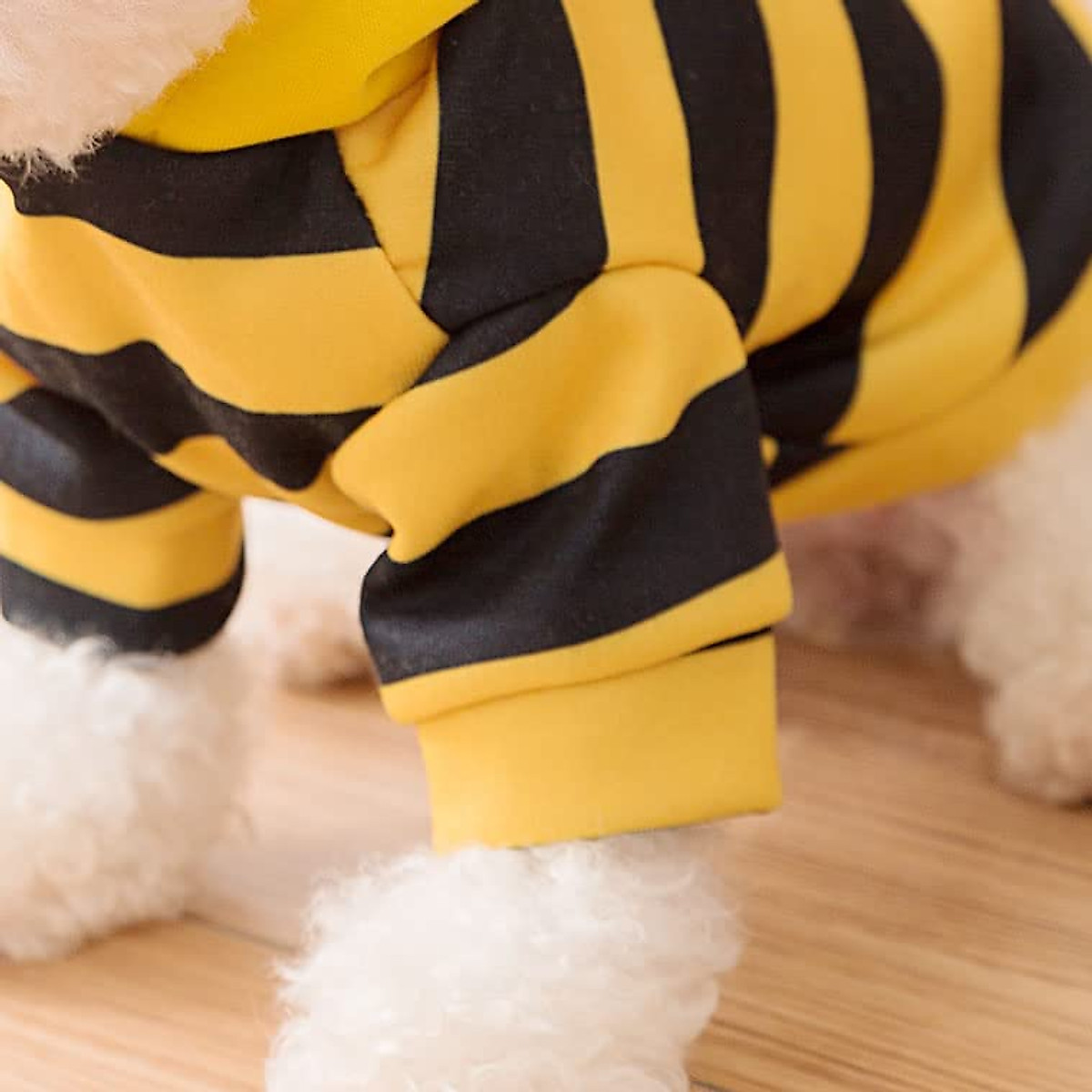 Pet Funny Hoodie Ugly Christmas Sweater Cold Weather Warm Coat for Puppy Small Dog Halloween Party Costume Cute Hoodie (X-Small, Yellow Bee)