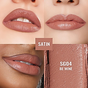 Oulac Cream Lipsticks for Women, Nude Long Lasting Hydrating Lipstick, Full Coverage Lip Color, Moisturizing, Satin Finish, Creamy, Infused with Hyaluronic Acid, Vegan, Gluten Free SG04 Be Mine