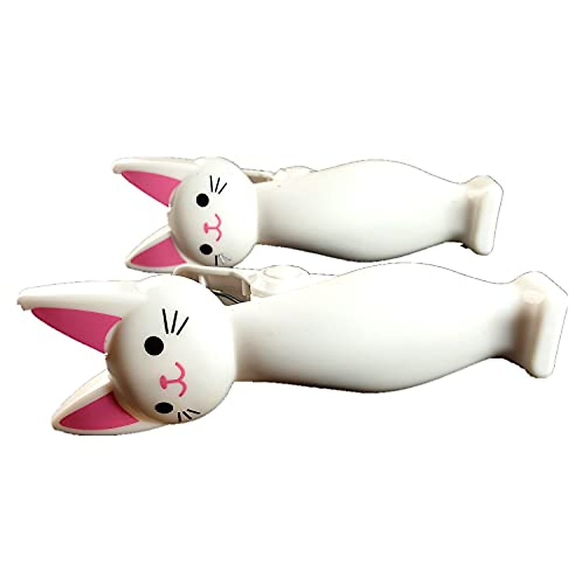 White Cat Style Beach Towel Clips Jumbo Size for Beach Chair, Cruise Beach Patio, Pool Accessories for Chairs, Household Clip, Baby Stroller. by C&H Solutions