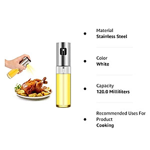 SENOZ Oil Sprayer for Cooking, Air Fryers, Salads, Barbecues - 360 Adjustable Nozzle, Plastic, 100ml