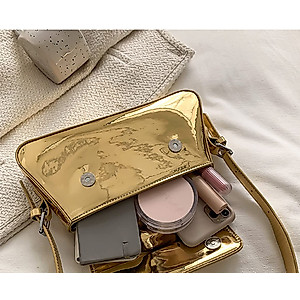 Evening Bag Women Hobo Bag Clutch Y2k Sparkly Silver Purse Tote Handbag Shoulder Party/Cute Crossbody Bags with Wallet