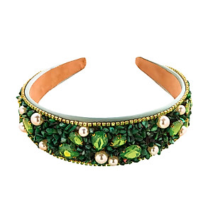 MUQINGWAN Ladies Fashion Headband, Personality Rhinestone Decoration Candy Color Headband Girls Headband Party Headband Accessories Accessories Jewelry