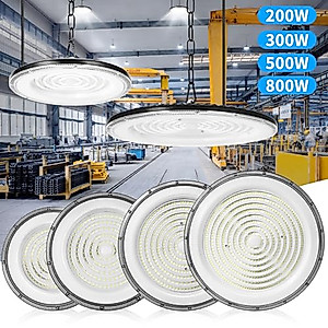Sararoom 10Packs UFO LED High Bay Light, 200W 20000LM Workshop Lighting, 6500K Daylight White Industrial Lamp High Bay Light, IP66 Waterproof Commercial Bay Lighting for Factories,Garage,Warehouse