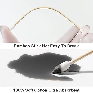 400PCS Precision Gun Cleaning Swabs, Double Ended Cotton Swabs, 6 Inch Long Cotton Swab in Storage Box - Pointed Cotton Swabs, Bamboo Cotton Swabs Lint Free for Gun Cleaning, Electronic, Makeup…