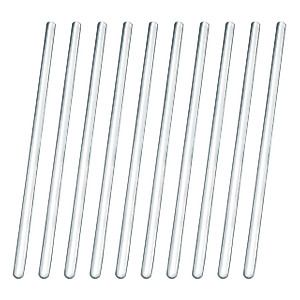 EISCO 10PK Glass Stirring Rods, 7.9" - Rounded Ends, 6mm Diameter - Excellent for Laboratory or Home Use - Borosilicate 3.3 Glass