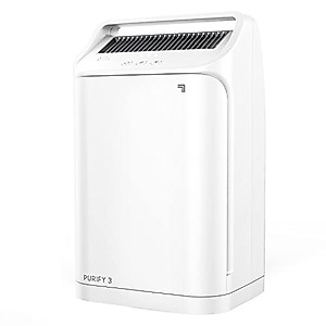 Sharper Image PURIFY 3 Air Cleaner with True HEPA Filtration, Night Light, for Home, Office, Bedroom