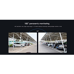 YZY TECH 1080P WiFi Camera, Outdoor IP66 Waterproof, Motion Human Absence Smoke Alarm Detection, Night Vision,180˚ Panorama Bullet Camera, Lens 2.3mm (C63S)