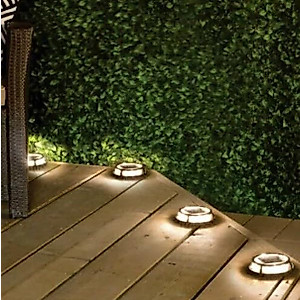 MyHOME Solar Multi-Surface LED Lights 12 Lumen Deck Driveway, Accent Lights- 4 Pack