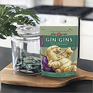 GIN GINS Original Ginger Chews by The Ginger People – Anti-Nausea and Digestion Aid, Individually Wrapped Healthy Candy – Original Flavor, 3 Oz Bag (Pack of 1)