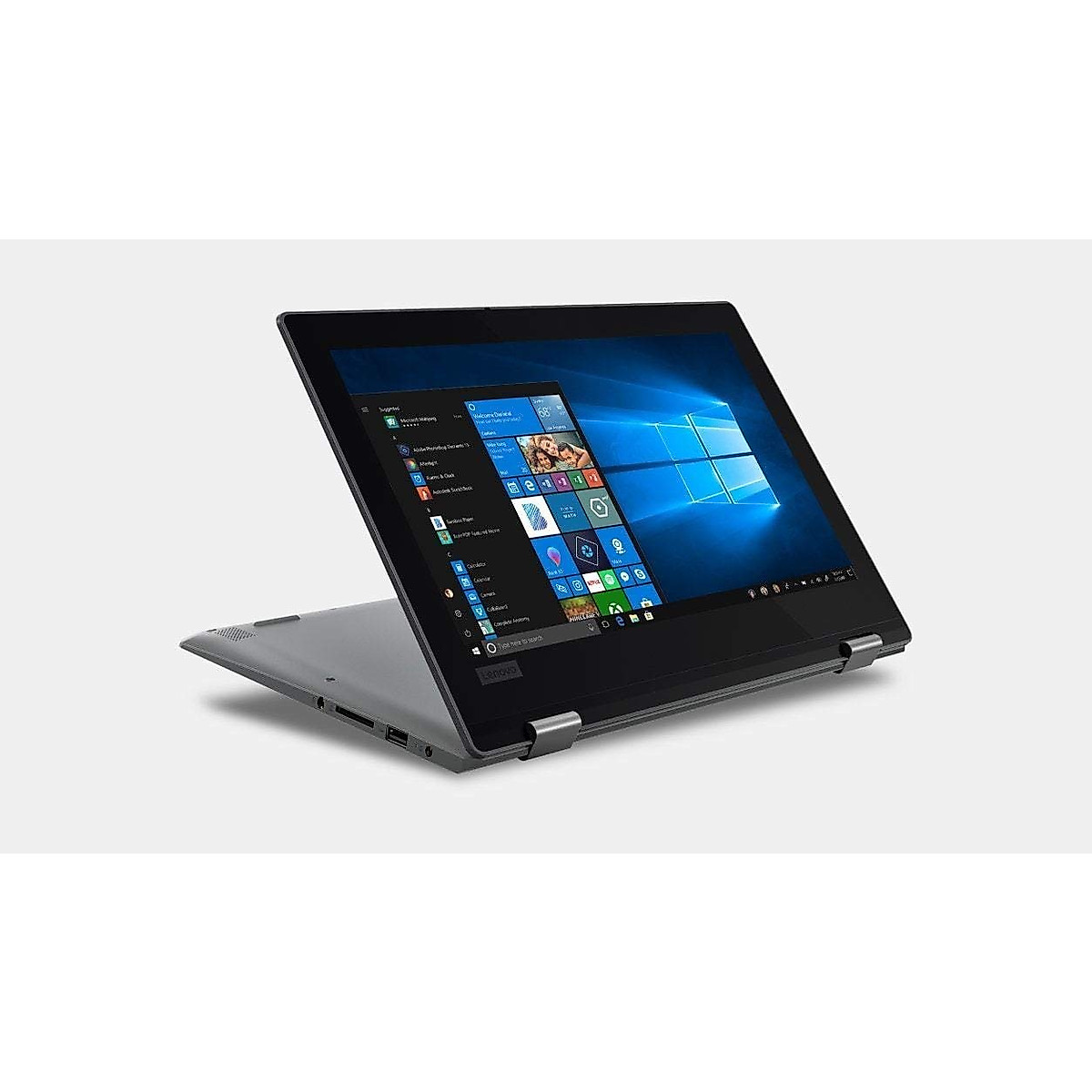 Lenovo Flex 11 Laptop, 11.6 Inch HD (1366 X 768) Display, Intel Pentium Silver N5000 Processor, 4GB DDR4 RAM, 64GB eMMC SSD, Intel UHD Graphics 605, Windows 10, 81A7000BUS, Onyx Black
