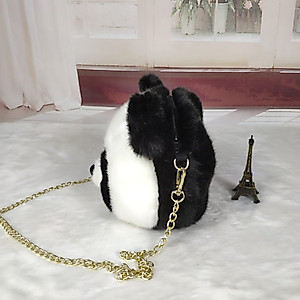 Panda Purse, Panda Shoulder Bag Plush, Stuffed Plush Bag Panda Backpack Plush, Travel Satchel Wallet Cosmetic Storage Bag for Girls Gift (Panda)