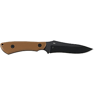 CRKT Ramadi Fixed Blade Knife with Sheath: Heavy Duty Powder Coated SK-5 Carbon Black Blade/G10 handle/2083