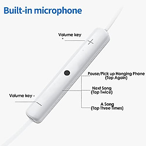 2 Pack Earphones,in-Ear Wired Earbuds with Bluetooth,Earbuds with Microphone,Headphones Compatible with iPhone 13/12/SE/11/XR/XS/X/7/7 Plus/8/8Plu