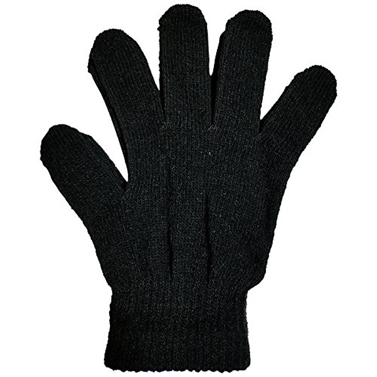 Winter Magic Gloves, 12 Pairs Stretchy Warm Knit Bulk Pack Mens Womens