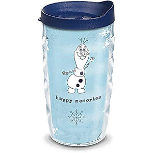 Tervis Disney - Frozen 2 - Olaf Made in USA Double Walled Insulated Tumbler Cup Keeps Drinks Cold & Hot, 10oz Wavy, Classic