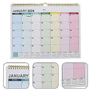 NUOBESTY 2024-2025 Wall Calendar Hanging Calendar Flip Schedule Calendar from Jan. 2024- Jun. 2025 Table Calendar Planner Calendar New Year Calendar for Home Office