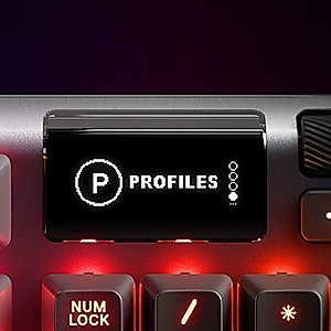 SteelSeries Apex 5 - Hybrid Mechanical Gaming Keyboard - Per-Key RGB Illumination - Oled Smart display - English (QWERTY) Layout PC