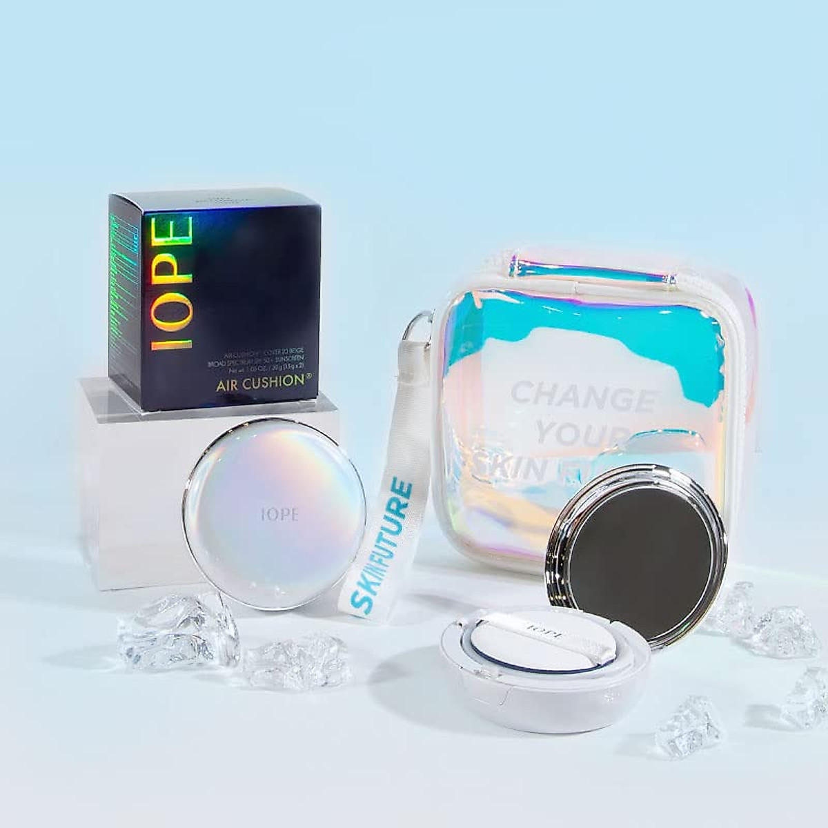 IOPE Air Cushion SPF 50+,Natural Coverage Foundation Makeup, Moisturizing Finish for Sensitive,Dry,Combination Skin,Korean Skin Care Cushion by Amorepacific,#23